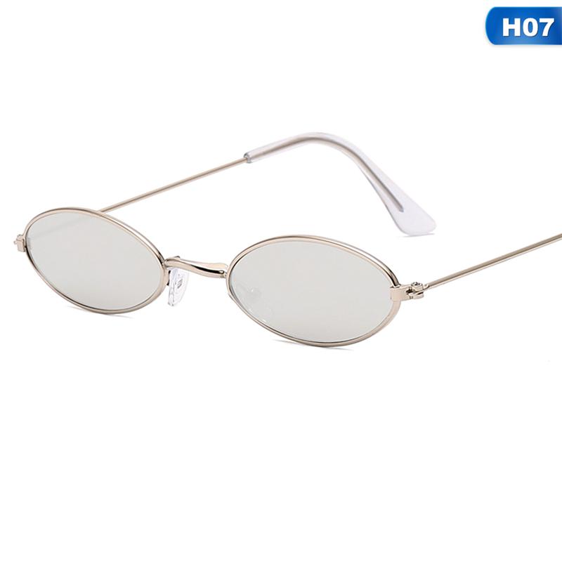 Buy Retro Black Round Sunglasses Small Oval Alloy Frame Summer Unisex ...