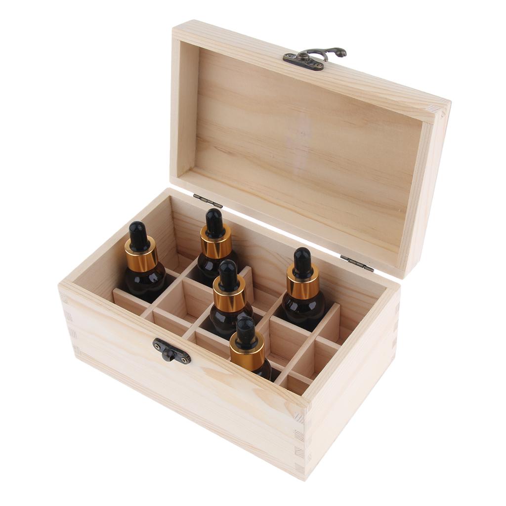 Buy Natural Wood 20ml Essential Oils Storage Box Display Carry Case ...