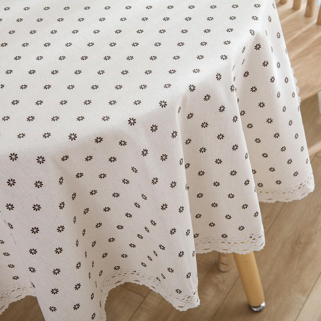 Buy 150cm Round Tablecloth Cotton Linen Dining Table Cover Backdrop ...