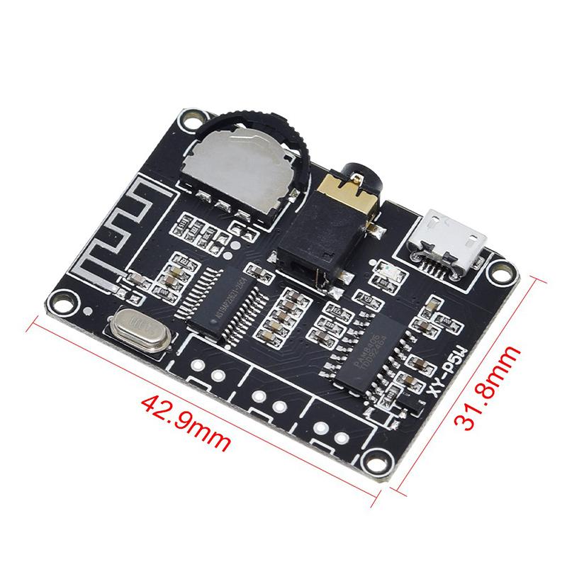 5W+5W PAM8406 Bluetooth 5.0 DC3.7-5V Stereo Audio Power Amplifier ...