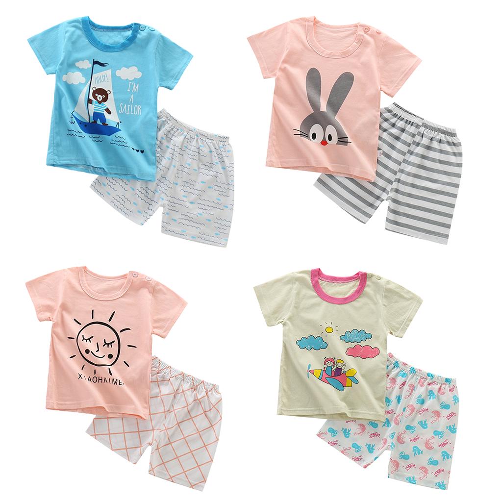 Buy Fashion Kids Baby Girls Top and Pants 2 Pieces Summer Outfit ...
