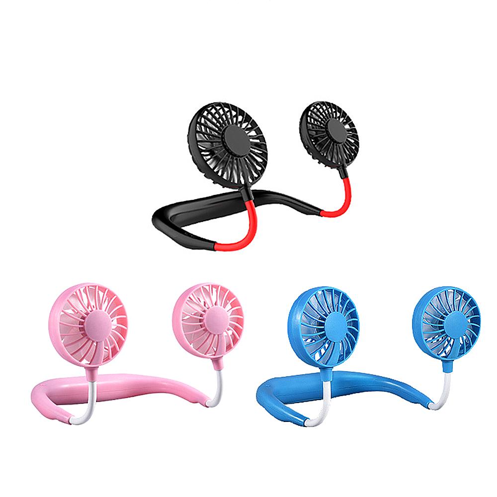 Buy Portable Hanging Neck Fan Mini Portable USB Rechargeable Fan 3-gear ...