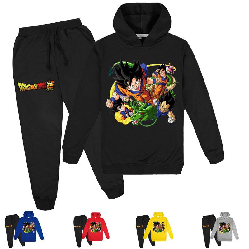 Buy 2020 Fashion Kid Goku Suits Hoodies and Pants Two Piece Boys and ...