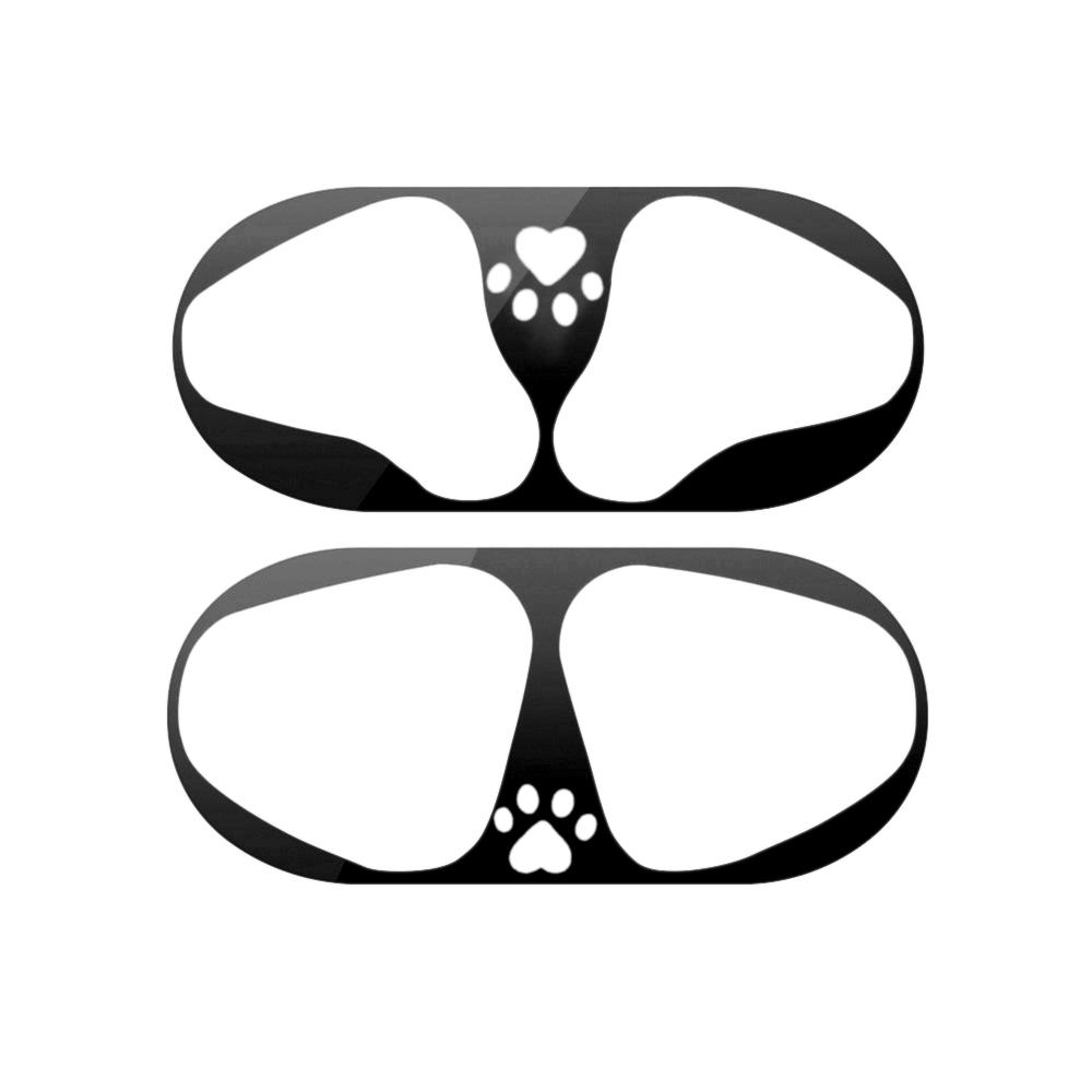 Cat Claw Pattern Metal Dustproof Protective Sticker for Apple AirPods 2 ...