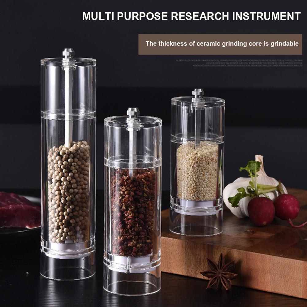 Buy Grinder Acrylic Transparent Pepper Mill Grinding Machine Hand Salt ...