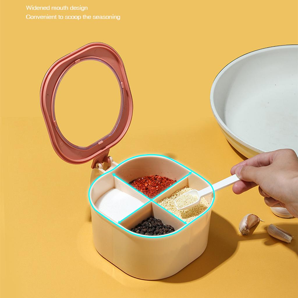Buy Seasoning 1 In Four-Compartment Box Household 4 Storage Kitchen ...