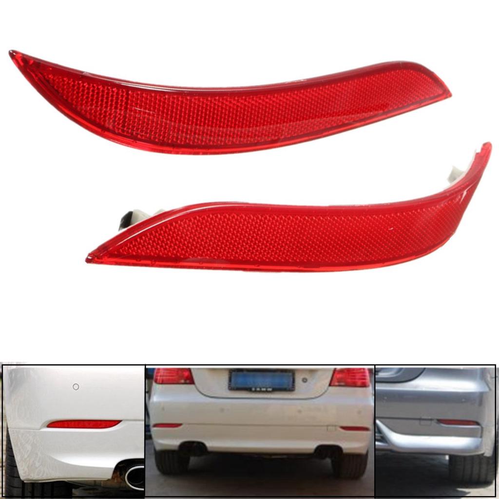 1 pair Red Rear Left & Right Bumper Reflector Tail Lights Bars Brake ...