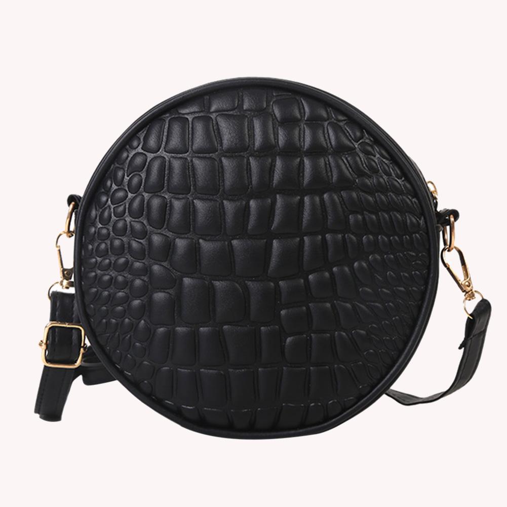 Buy Round Crossbody Bags Women Alligator Leather Circle Shoulder Purse ...
