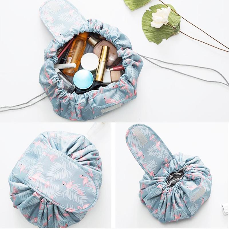 Buy Women Flamingo Drawstring Storage Bags Make Up Organizer Makeup ...