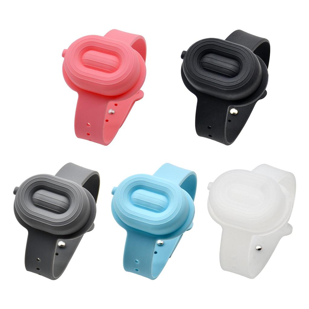 Buy Hand Sanitizer Dispenser Wristband Silicone Wearable Refillable ...