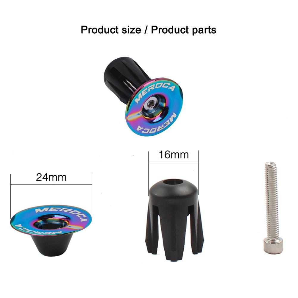 Buy MEROCA 2pcs Bicycle Bar Grip End Cap MTB Bike Handlebar End Plug ...