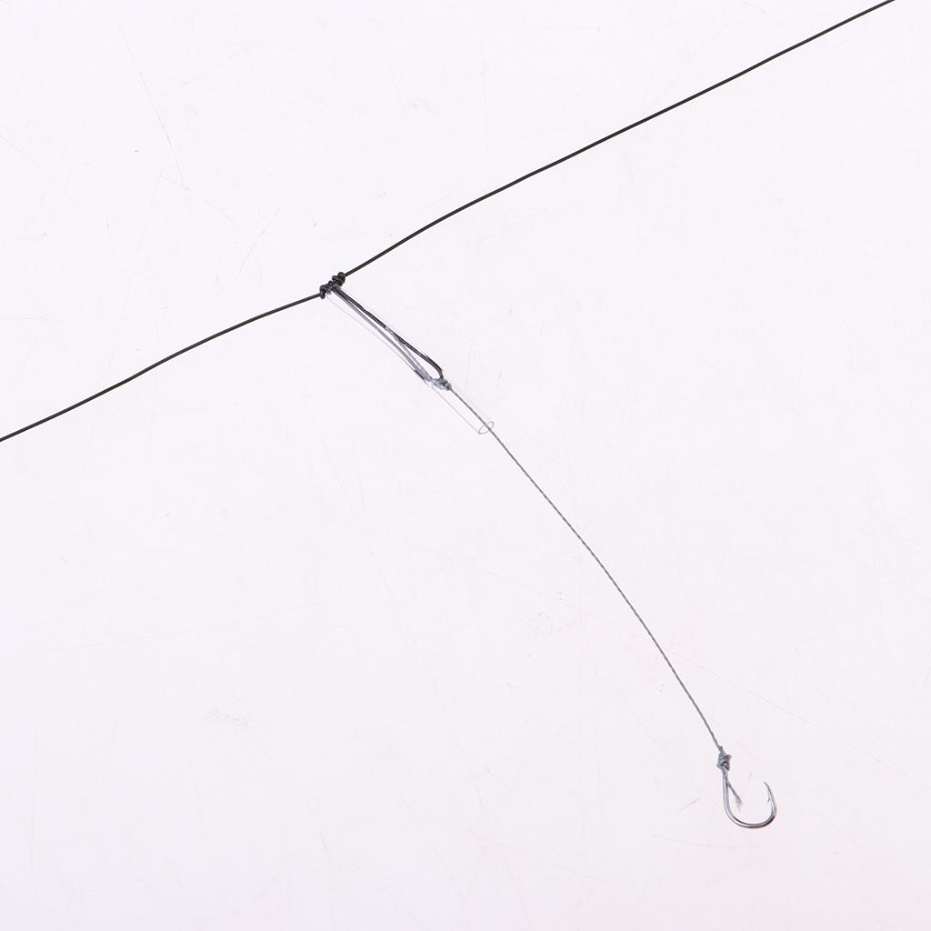 5pcs Pre Tied Fishing Hooks Rigs with 5 Barbed Snap Swivels Tube 2.0 ...