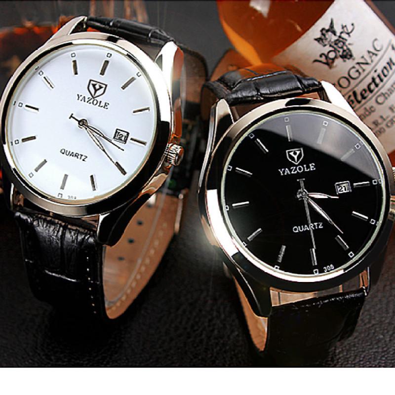 Buy YAZOLE Business Quartz Wristwatches Men Calendar Luminous Hands ...
