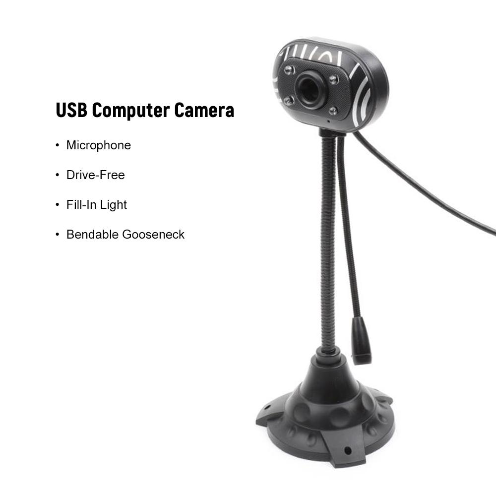 USB Webcam Flexible Gooseneck 640480P Desktop Online Computer Camera ...
