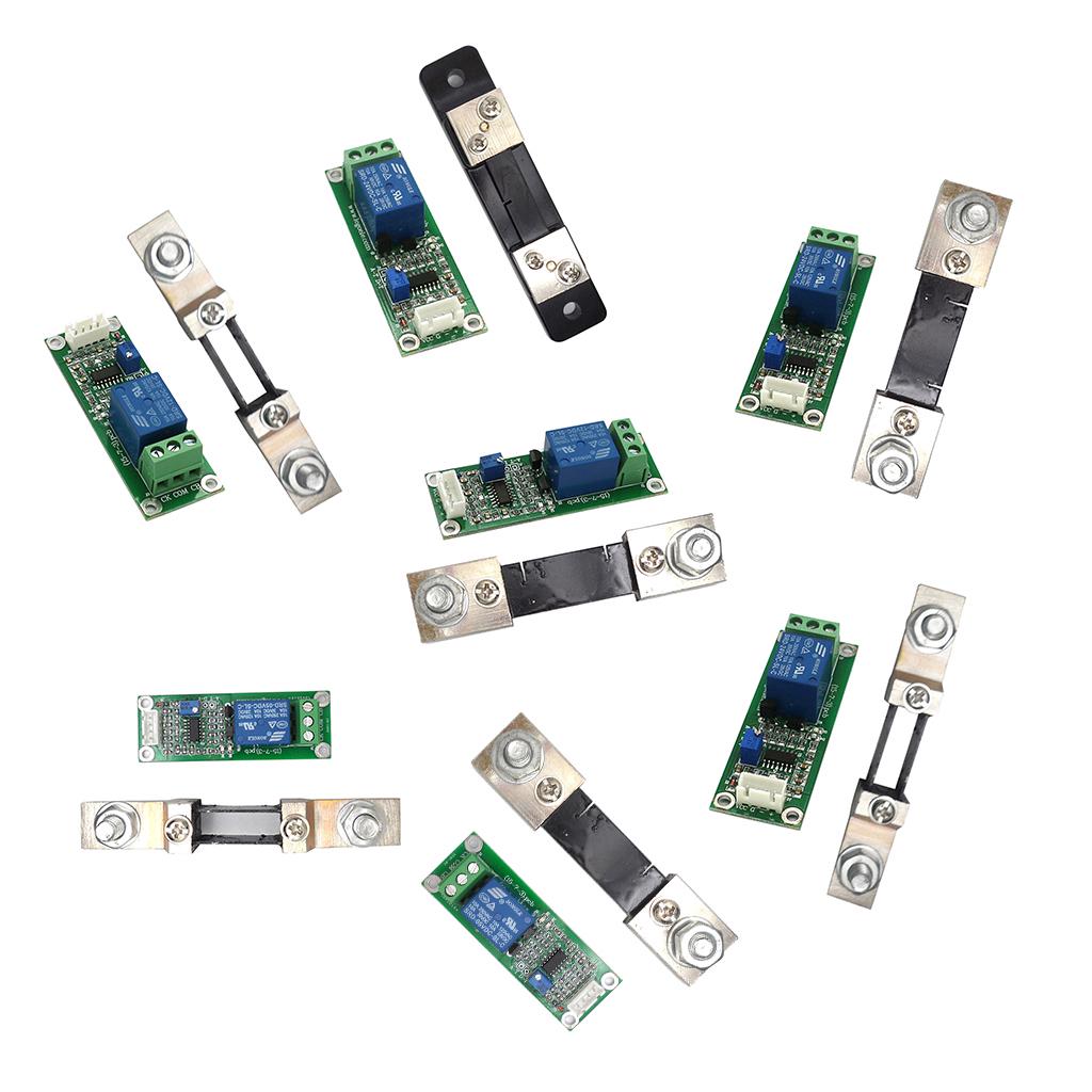 Buy DC Current Shunt Current Detection Sensor Module Relay Output 50A ...