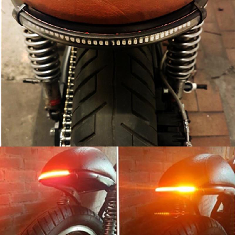 Buy 48SMD 12V Decorative Motorcycle LED Soft Rubber Brake Lights Tail ...