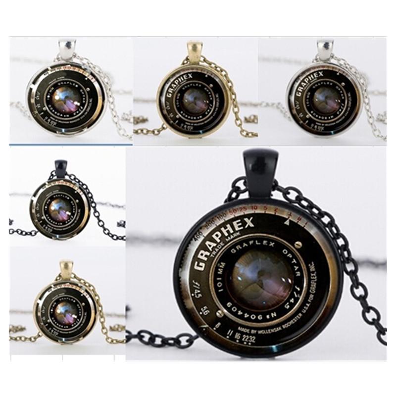 Buy 6 Styles Camera Lens Glass Pendant Necklace Photographer Gift ...