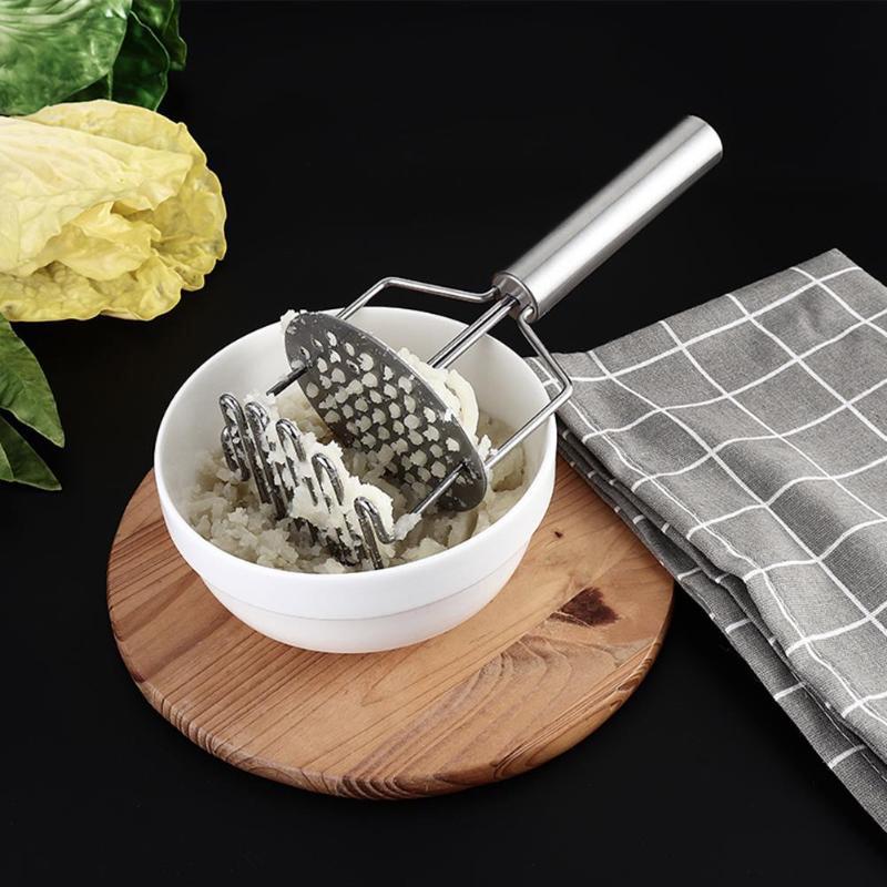Buy Stainless Steel Potato Masher Pusher Smooth Mashed Potatoes Fruit ...