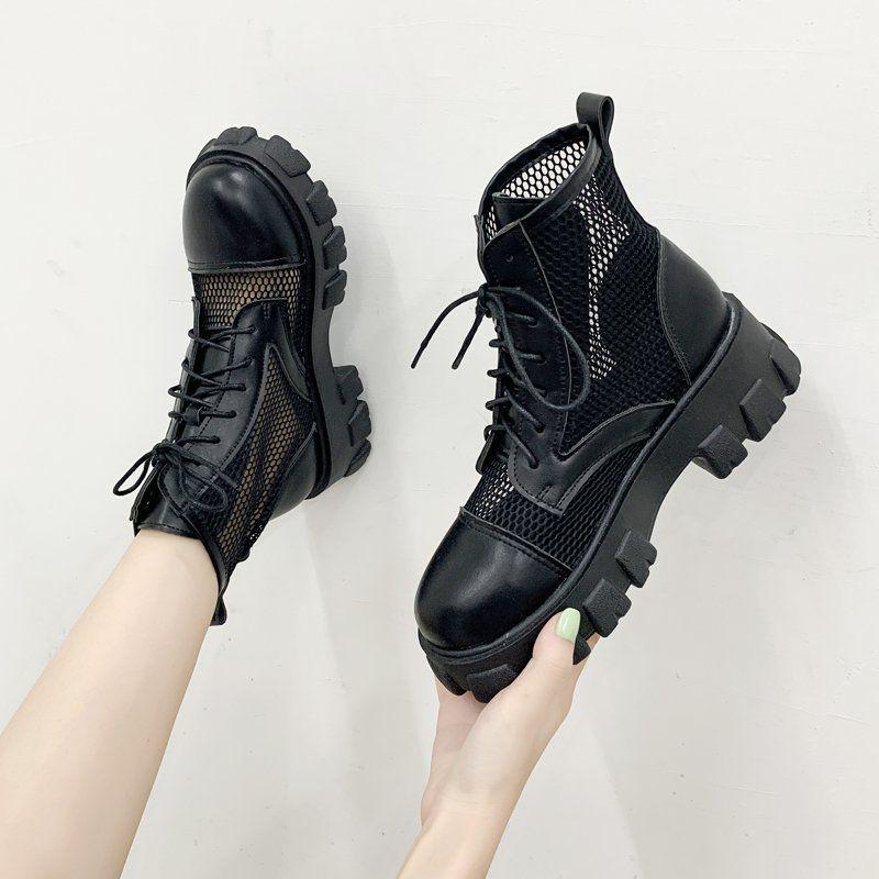 Buy Platform Boots Women'S Summer Thin Section Breathable Mesh Boots ...