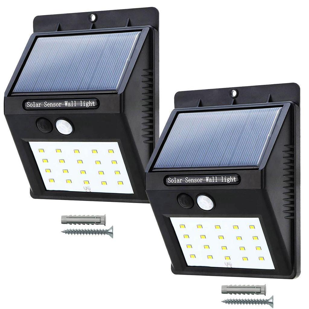 Buy Pack of Two 20 LED Solar Light Bulbs for Outdoor, Garden, Patio ...
