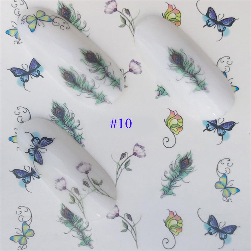 Buy Watermark Nail Stickers Nails Blooming Flower Art Stickers Water ...