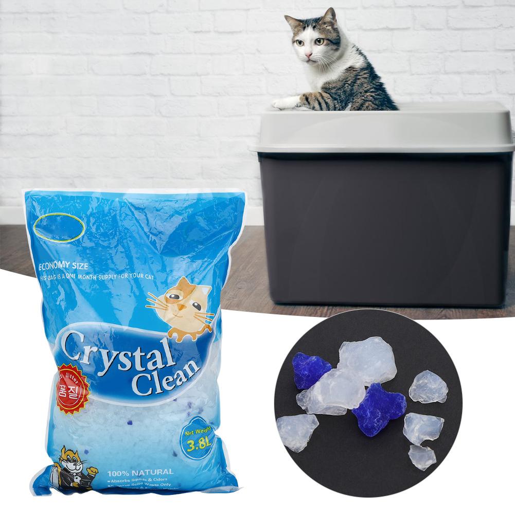 Buy 3.8L Crystal Litter Cat Toilet Water Absorption Deodorizing ...