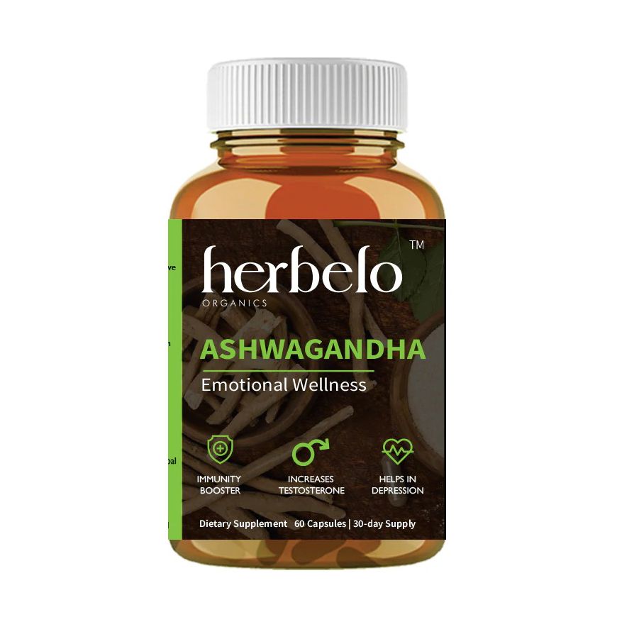 Ашваганда (60 кап, 800 мг), Ashwagandha, Herbelo Organics купить ...