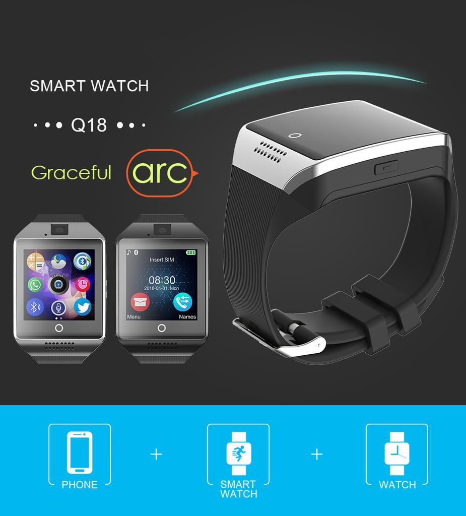 2020 Q18 Smart Watch with Camera Bluetooth Smartwatch SIM Card phone ...