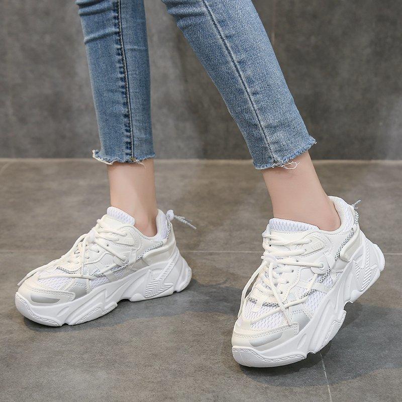 💰Kjøp Dad Shoes Clunky Sneaker Platform Sole Women's Casual Sports ...