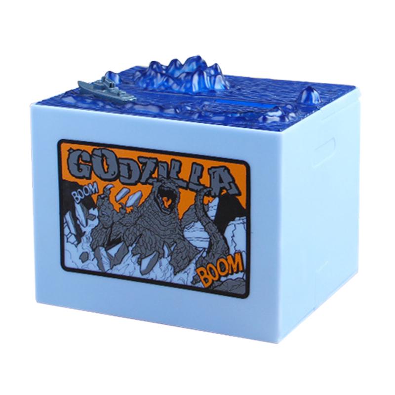 Electronic Automatic Stealing Coin Godzilla Box Novelty Coin Bank Money ...