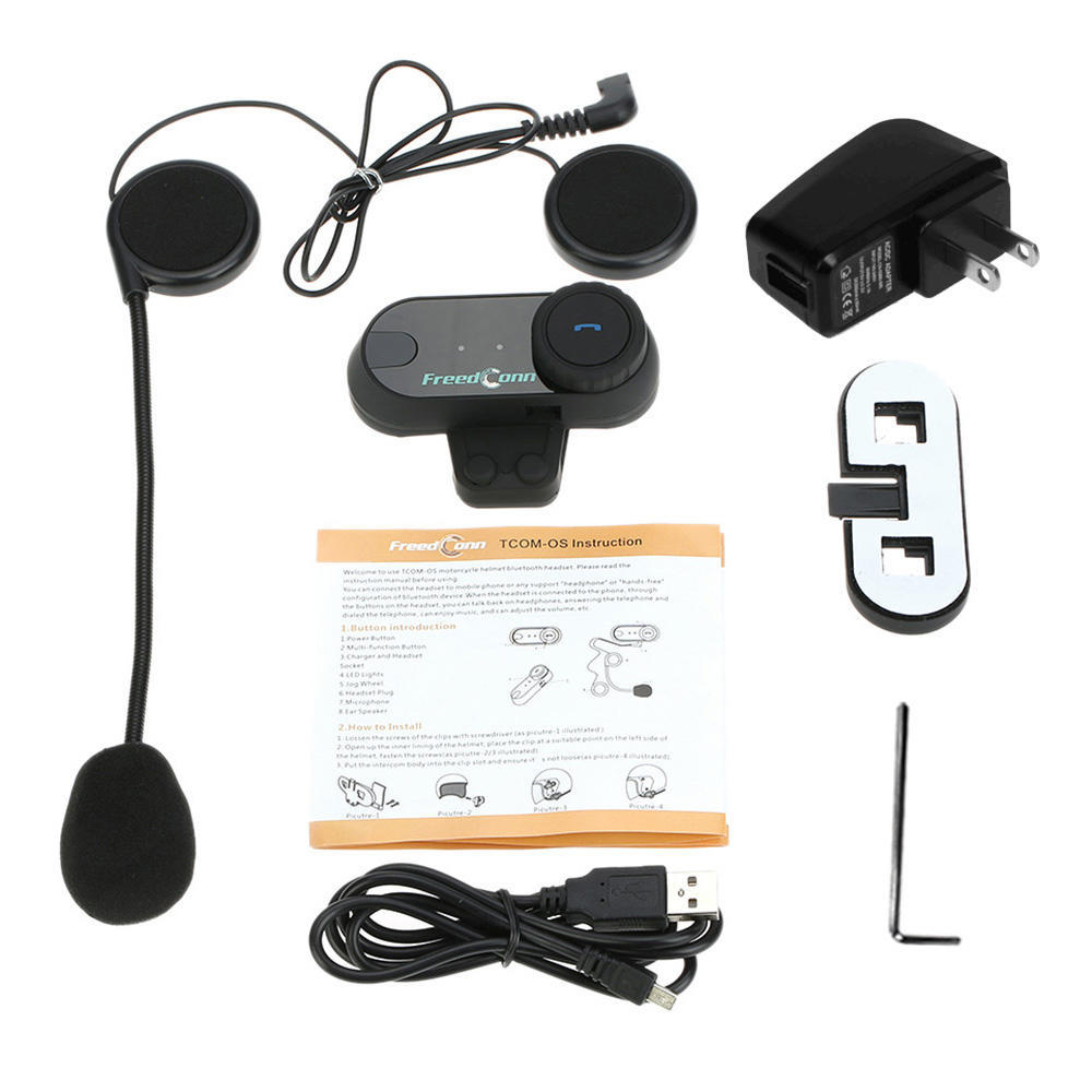 Buy Freedconn TCOM-OS Motorcycle Helmet Bluetooth Intercom Headphone ...