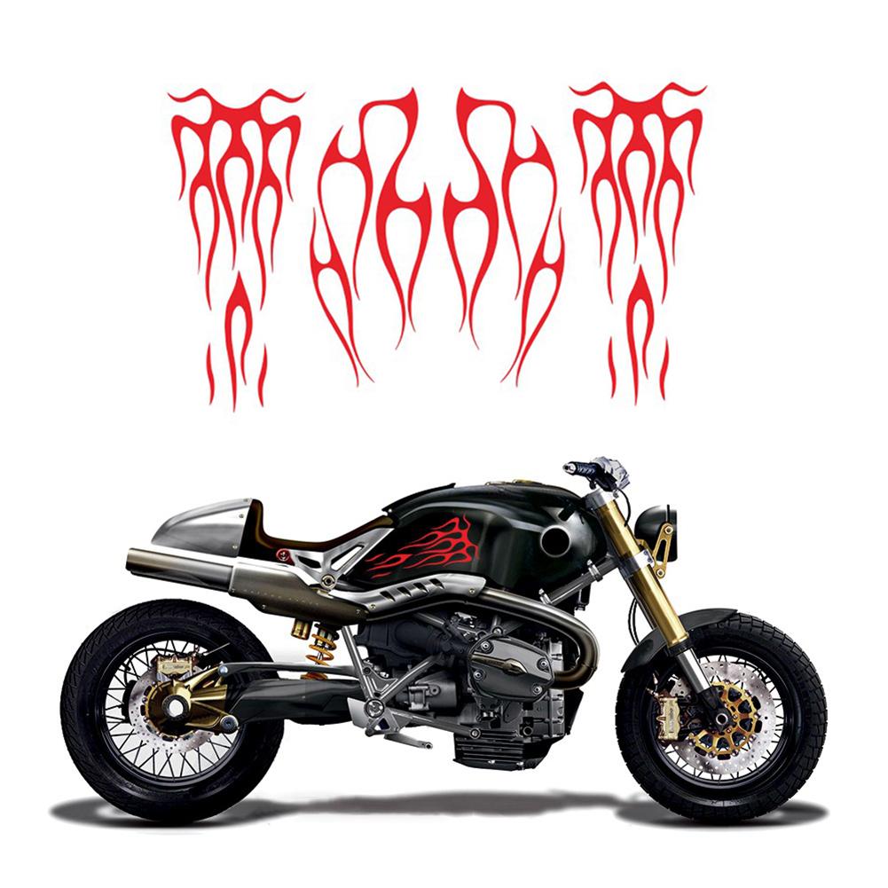 Buy Motorcycle Gas Tank Sticker Flame Shaped Motorbike Fender Decal PVC ...