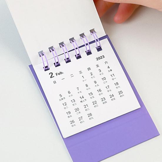 Cheap Mini Calendar Smooth Page Turning Record Date 4 Colors 2023 ...