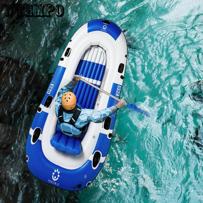 Rubber Dinghy Thickened Hovercraft Kayak Fishing Boat Portable Folding ...
