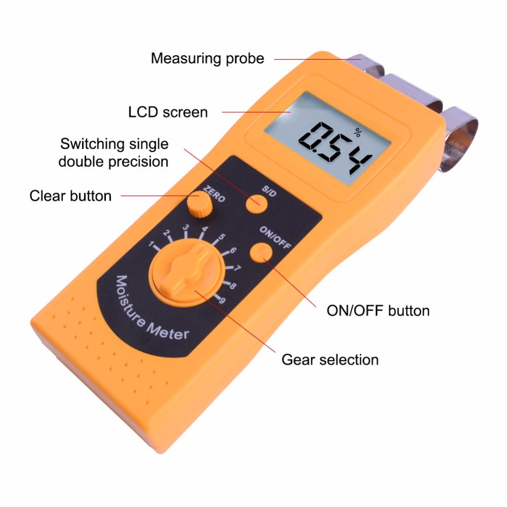 DM200T High Performance Portable Digital Textile Moisture Meter ...