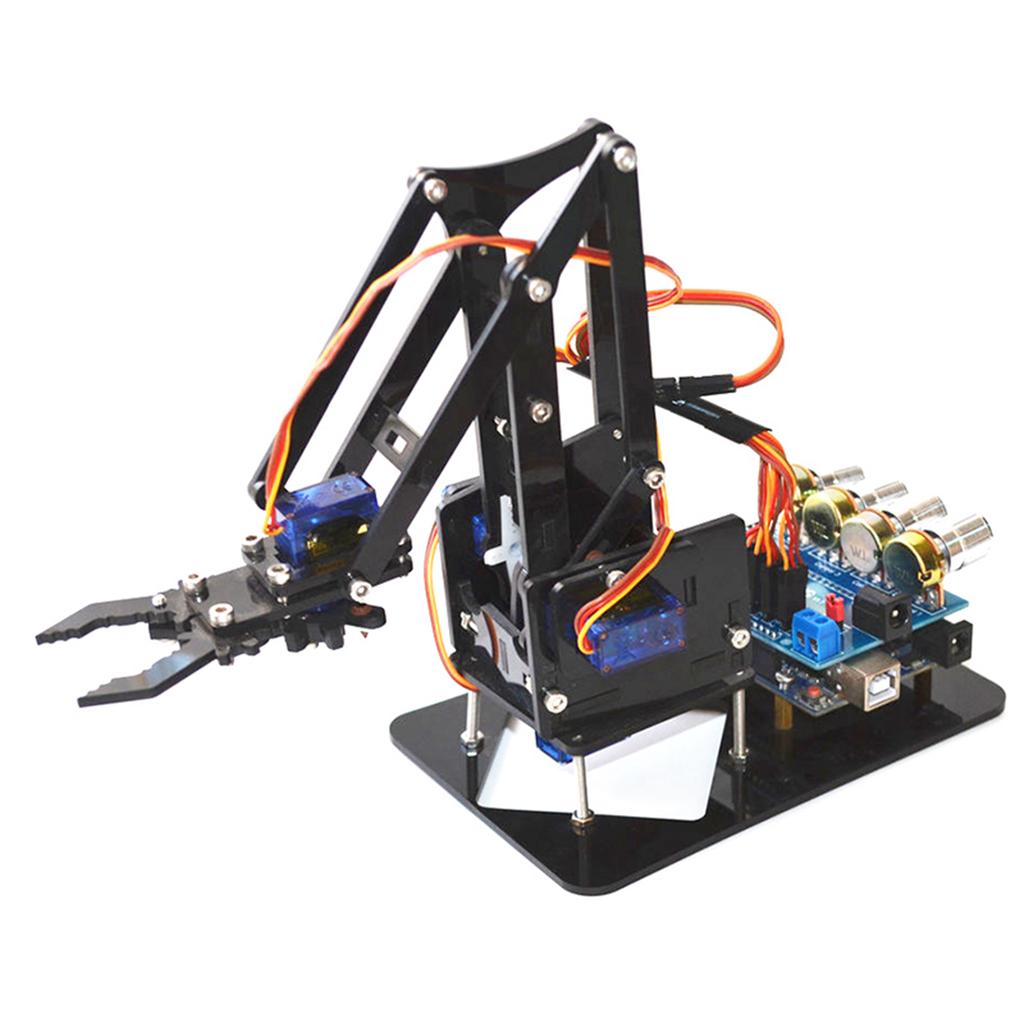 Buy DIY 4DOF Robot Arm 4 Axis Acrylic Rotating Mechanical Robot Arm ...