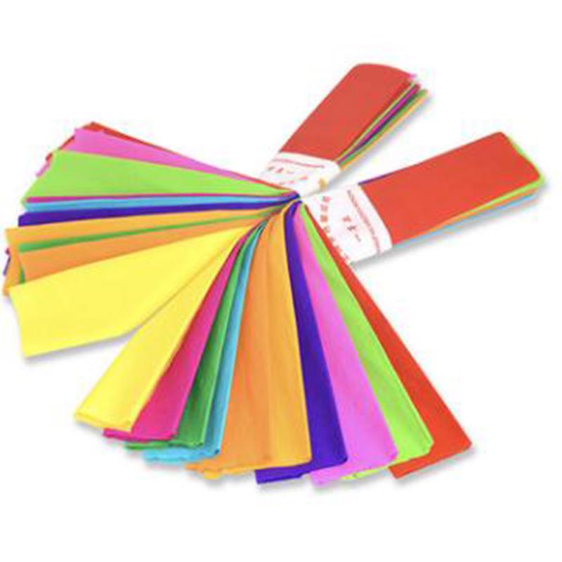 Buy 10 Pcs/bag Crepe Paper Coloured Craft Paper Florist Paper DIY Tool ...