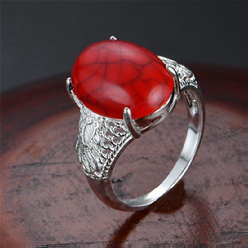 Ring Hollow out Retro Carved Ellipse Natural Turquoise Uygun Fiyatl ring-hollow-out-retro-carved-ellipse-natural-turquoise-uygun-fiyatl