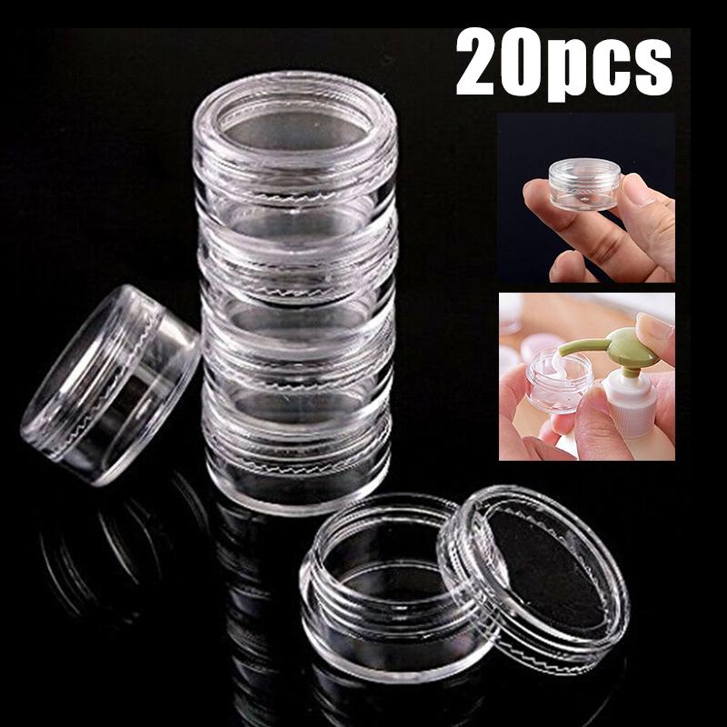 Buy Pdtoweb 20pcs 5g Small Clear Cosmetic Makeup Pots Empty Plastic ...