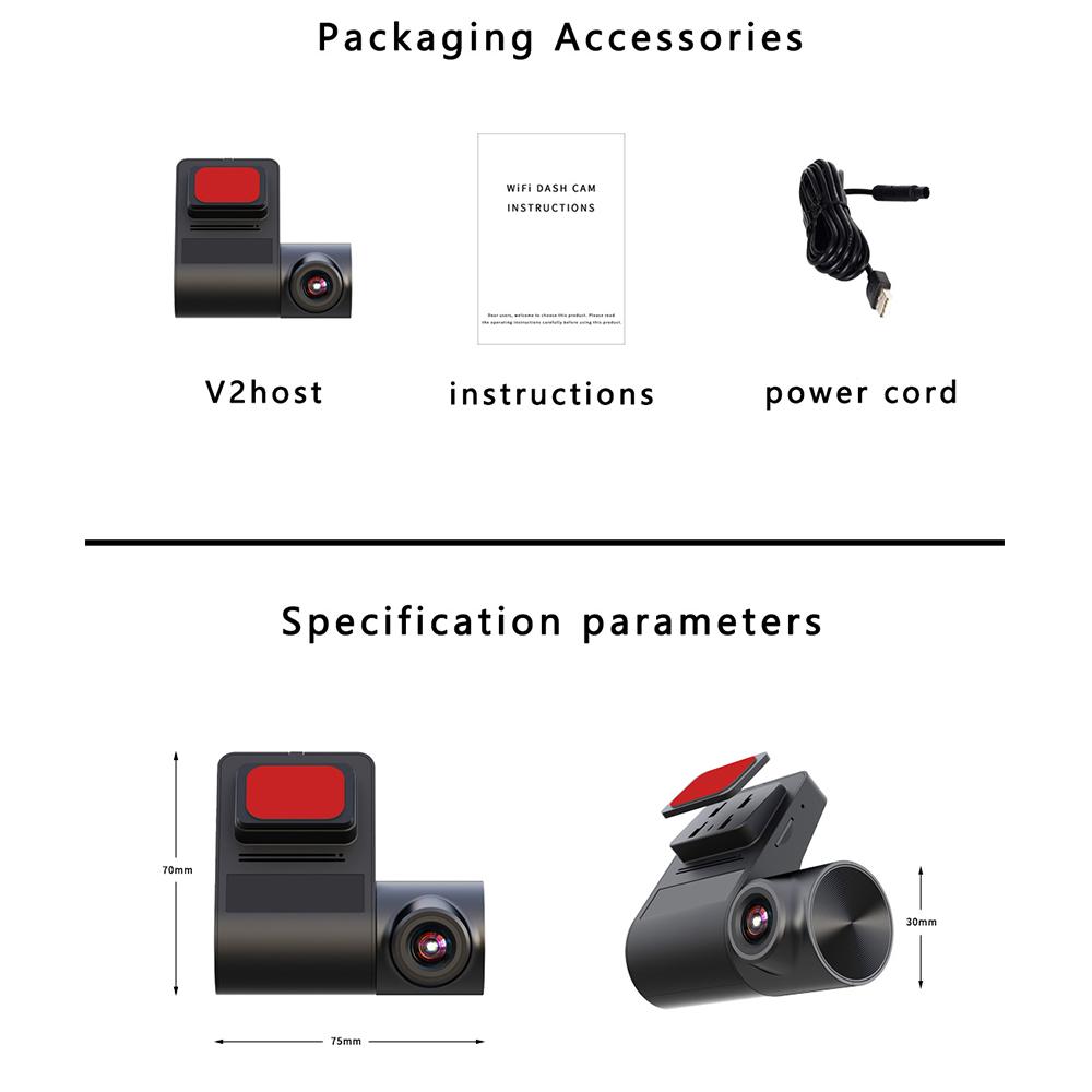 Buy USB Hidden Car DVR Video Recorder 1080P WIFI Connect Dash Cam Loop ...