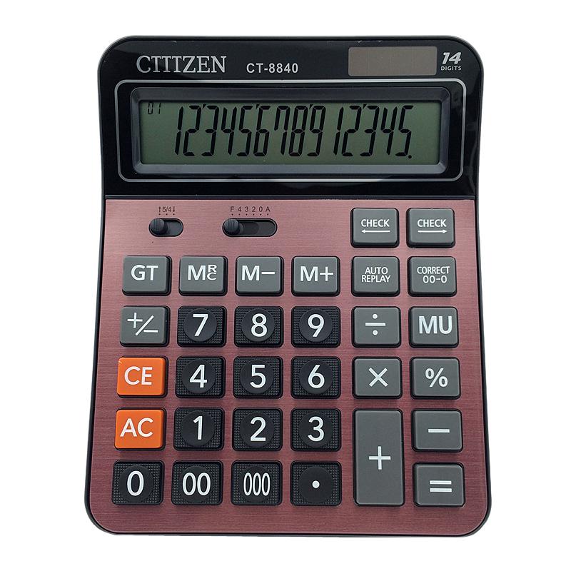 Buy Gtttzen Electronic Desktop Calculator Ct-8840 with 14 Digit Large ...
