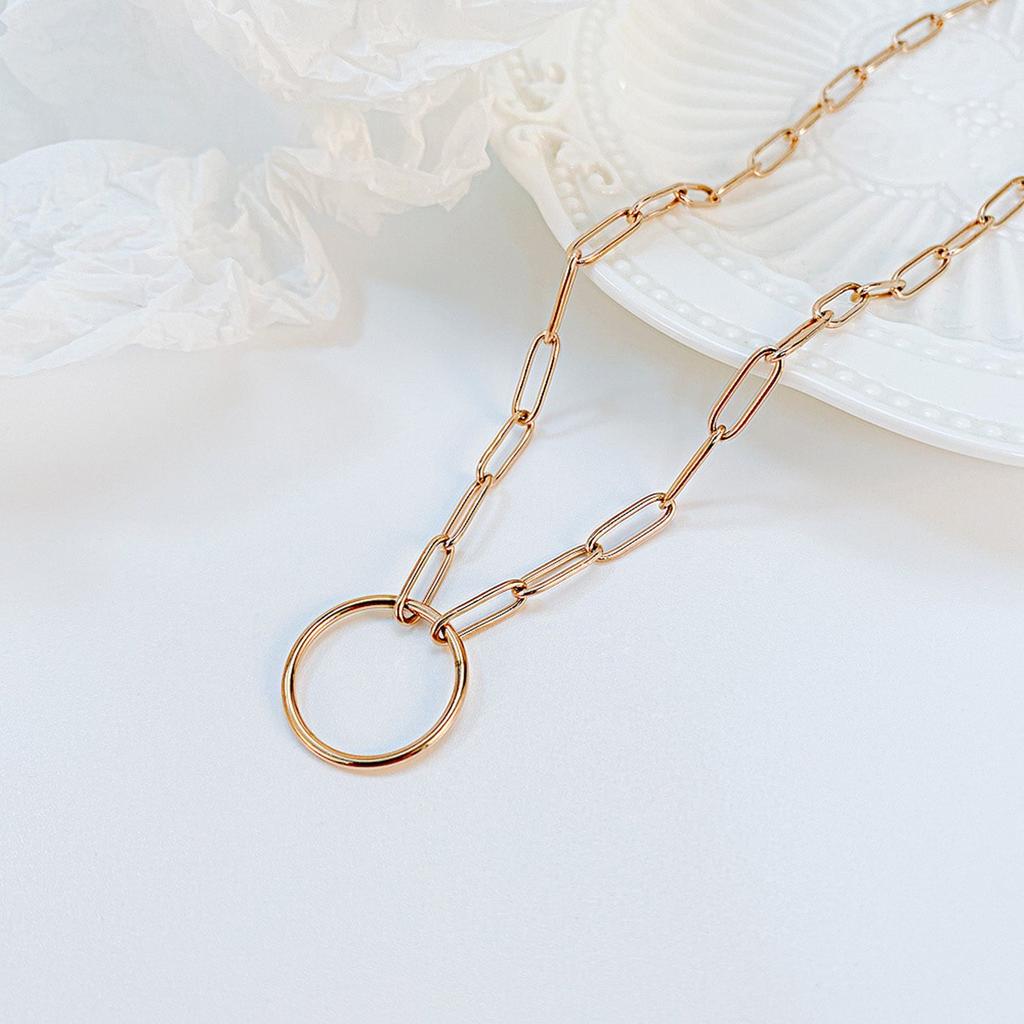 Buy HHNN Necklace Round Open Circle Pendent Hollow Hoop Shape Necklace ...