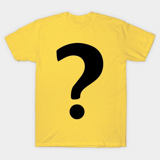 Buy Unisex Fashion TShirt big black question mark Print Plus Size XS ...