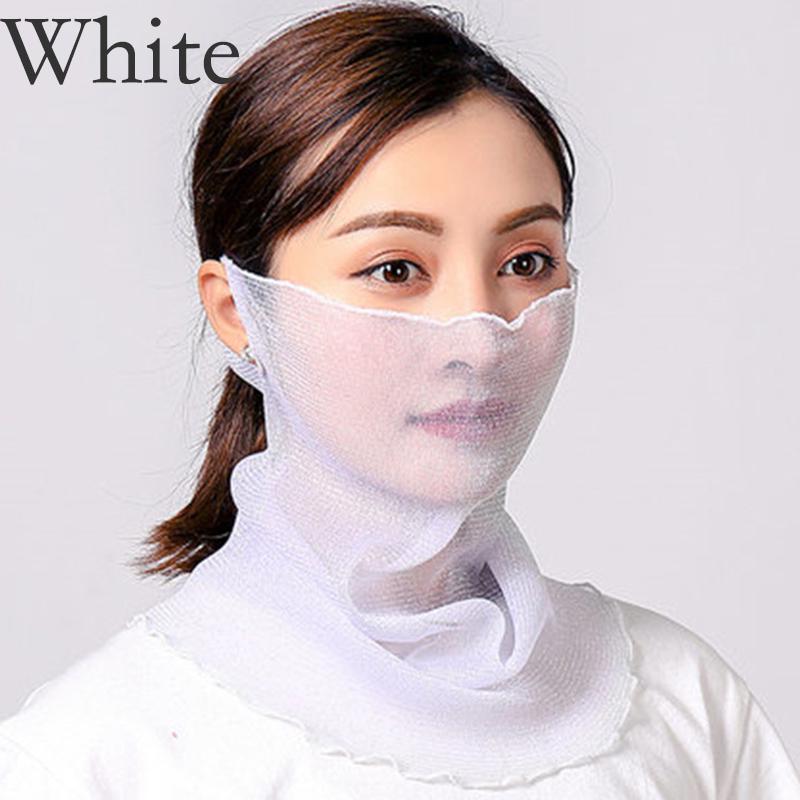 Buy 1PC Sun Proof Scarf Reusable Chiffon Face Mask Hanging Ear ...
