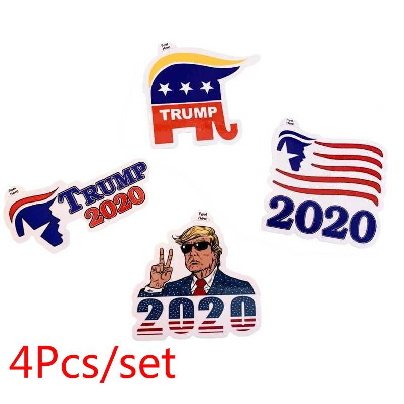 Buy 4 Pcs/set Donald Trump for President 2020 Bumper Stickers Car ...