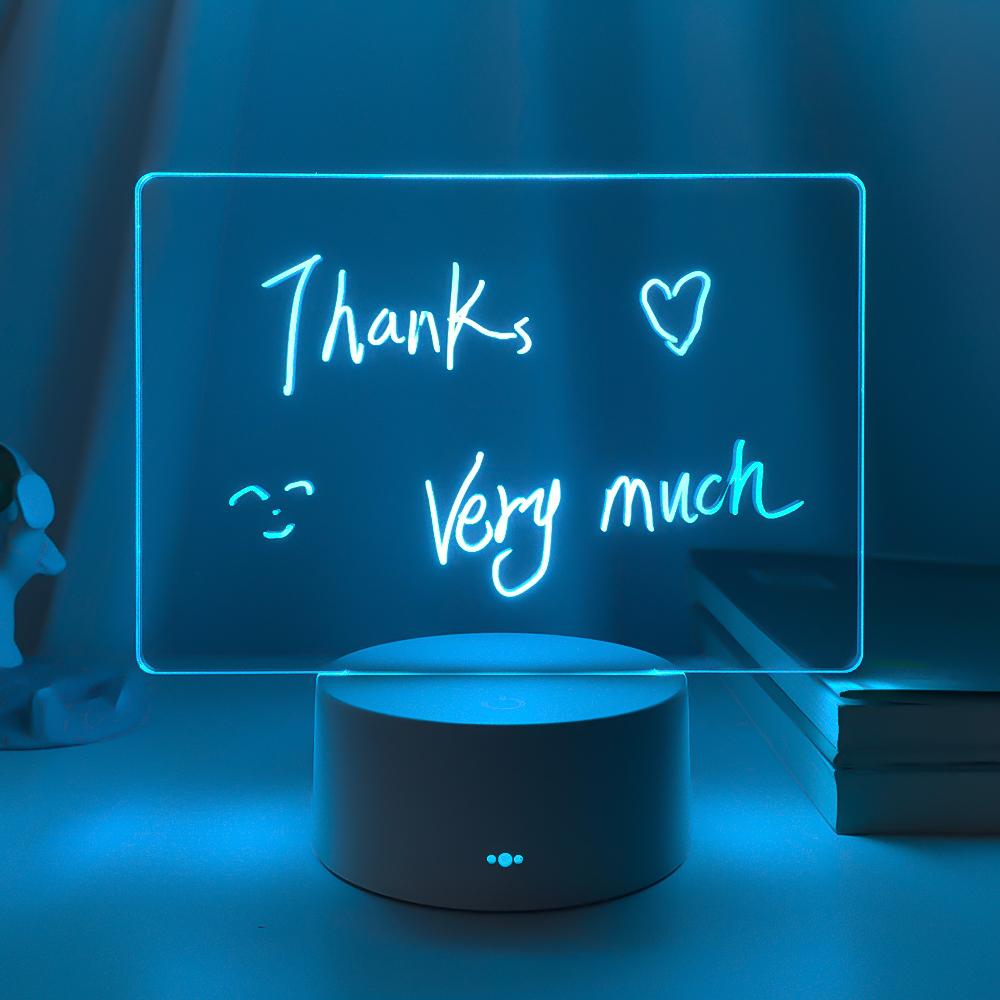 Buy White Base Rewritable Night Light with Message Board Girl Bedroom ...