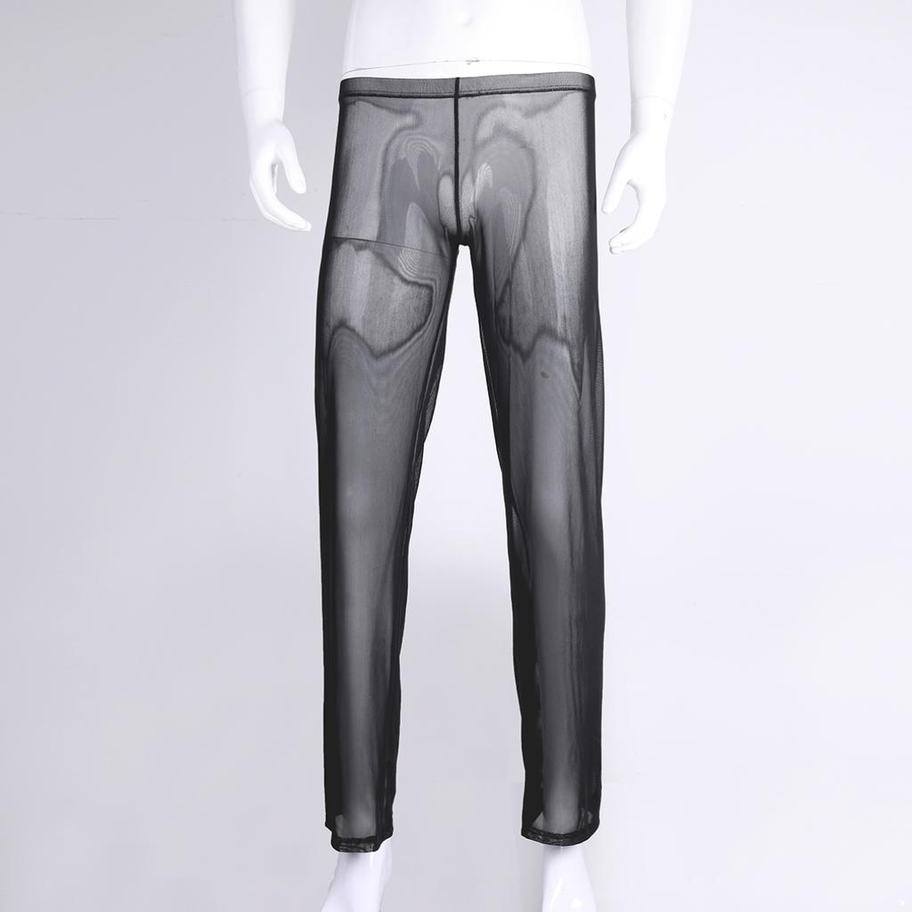Buy Mens Transparent Sheer Mesh Netted Legging Pants Lounge Trousers ...