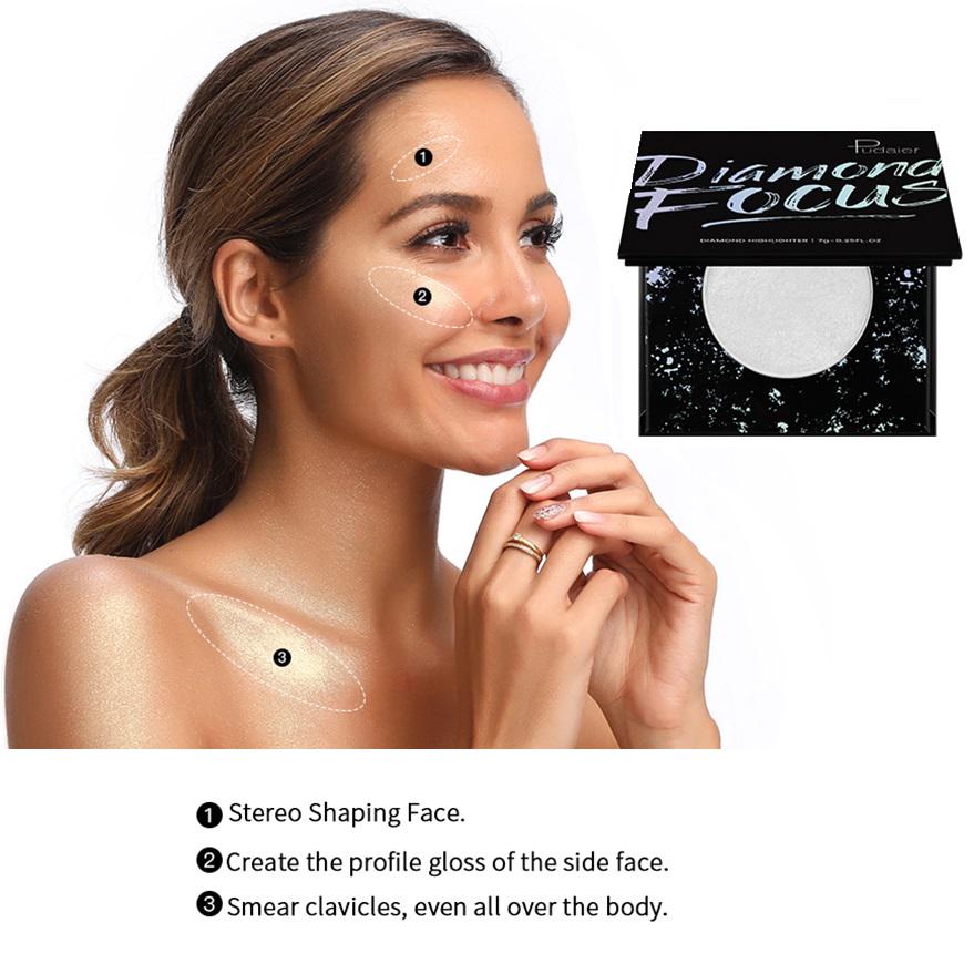 Buy Diamond Highlighter Face Makeup Illuminator Long-lasting Waterproof ...