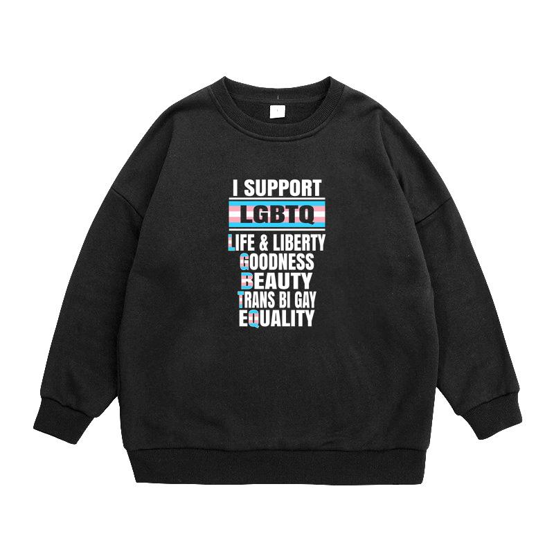 Buy Kids Sweatshirt Lgbtq Equality Liberty Support Transgender Anti Tr ...