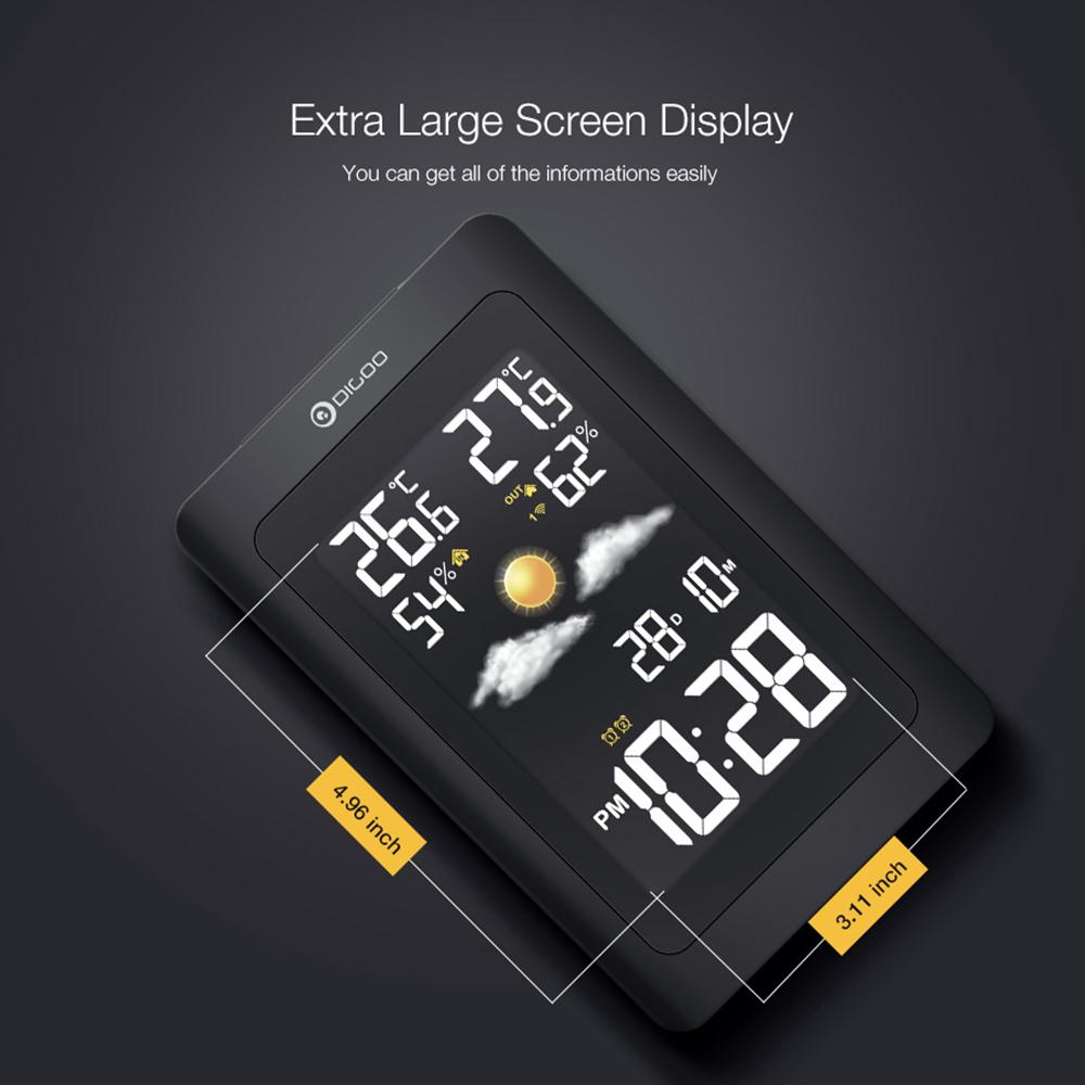 Buy Digoo DG-TH11300 Clock Wireless Weather Station USB Thermometer ...